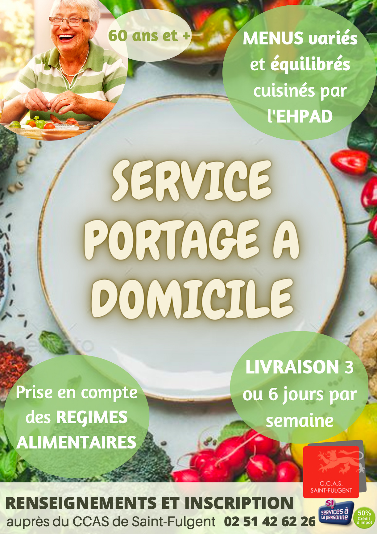 Portage de repas à domicile - Saint-Fulgent (85)